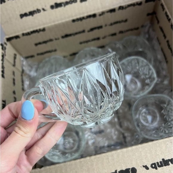 None | Dining | Set Of 9 Vintage Punch Glass Cups | Poshmark